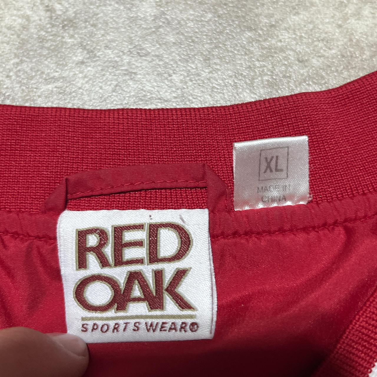 vintage utah university red jacket embroidered... - Depop