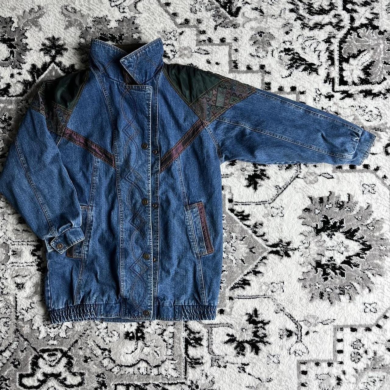 Vintage Current Seen Double Layer Denim Jacket Full... - Depop