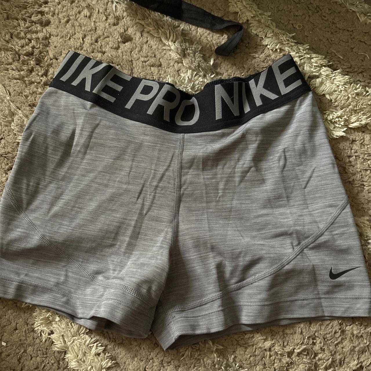 L Grey Nike Pros Used: Fair | Depop