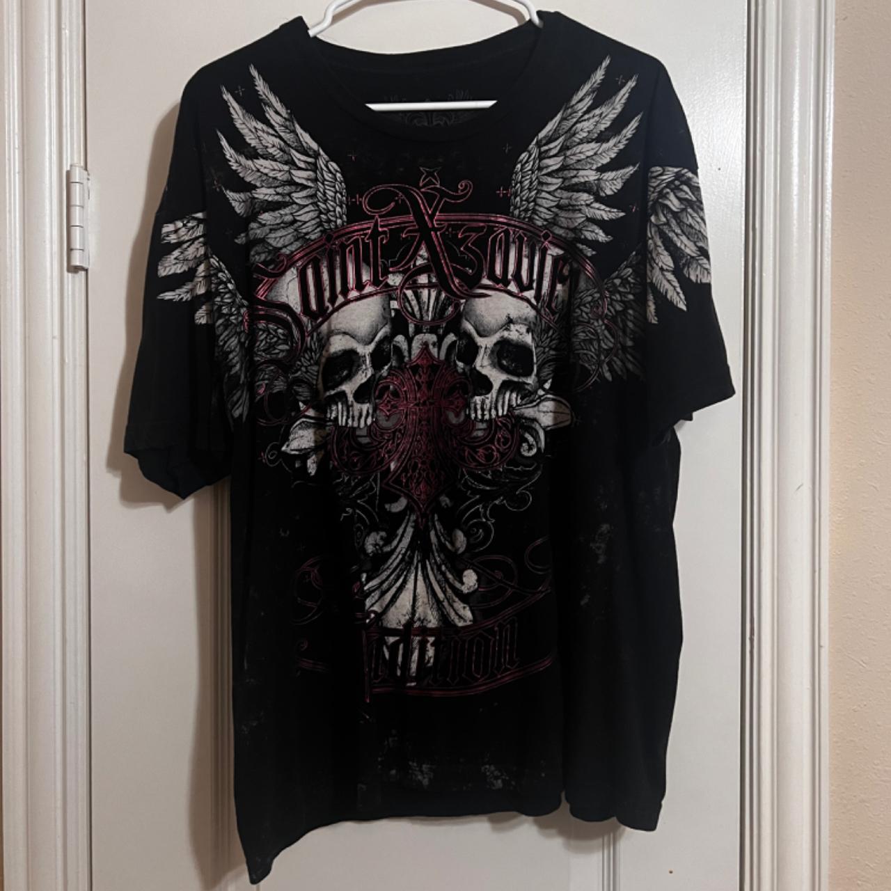Xzavier y2k affliction sematary haunted mound shirt... - Depop