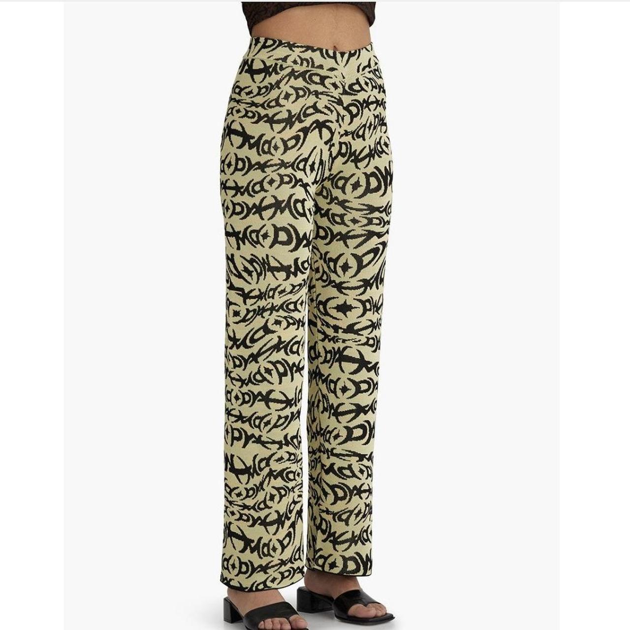 Paloma Wool Green And Black Paige Lounge Pants Tribal Depop