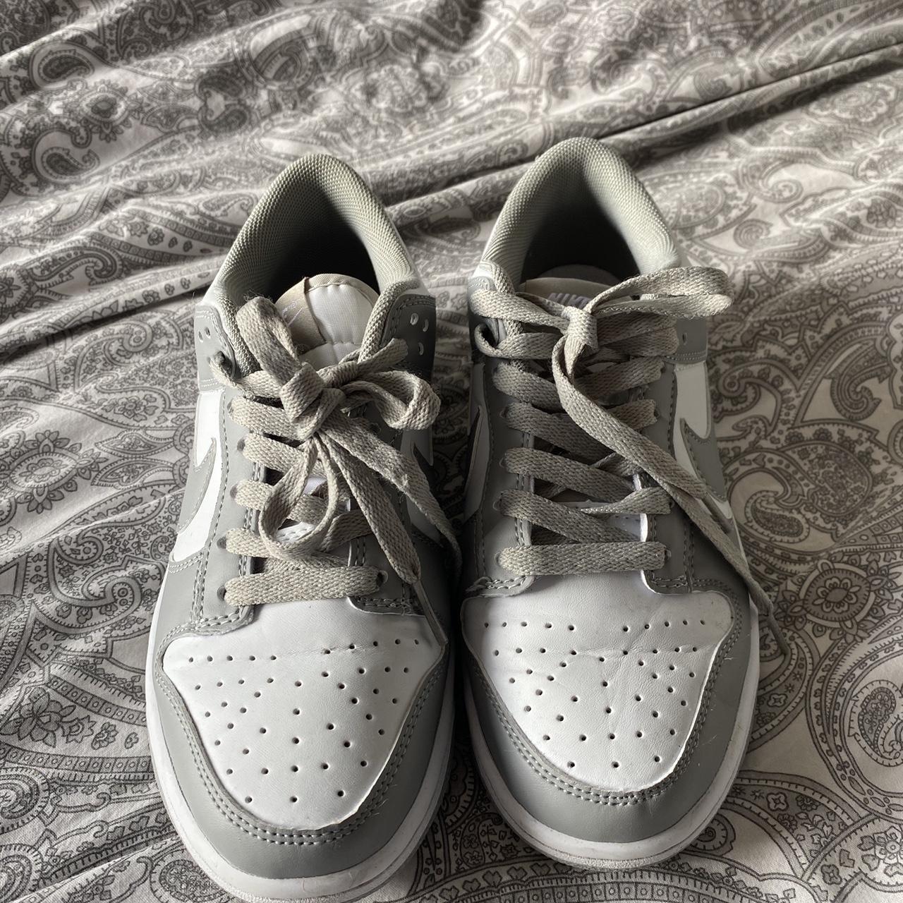 -Grey dunks (copy’s) -size uk 4.5 -in good... - Depop