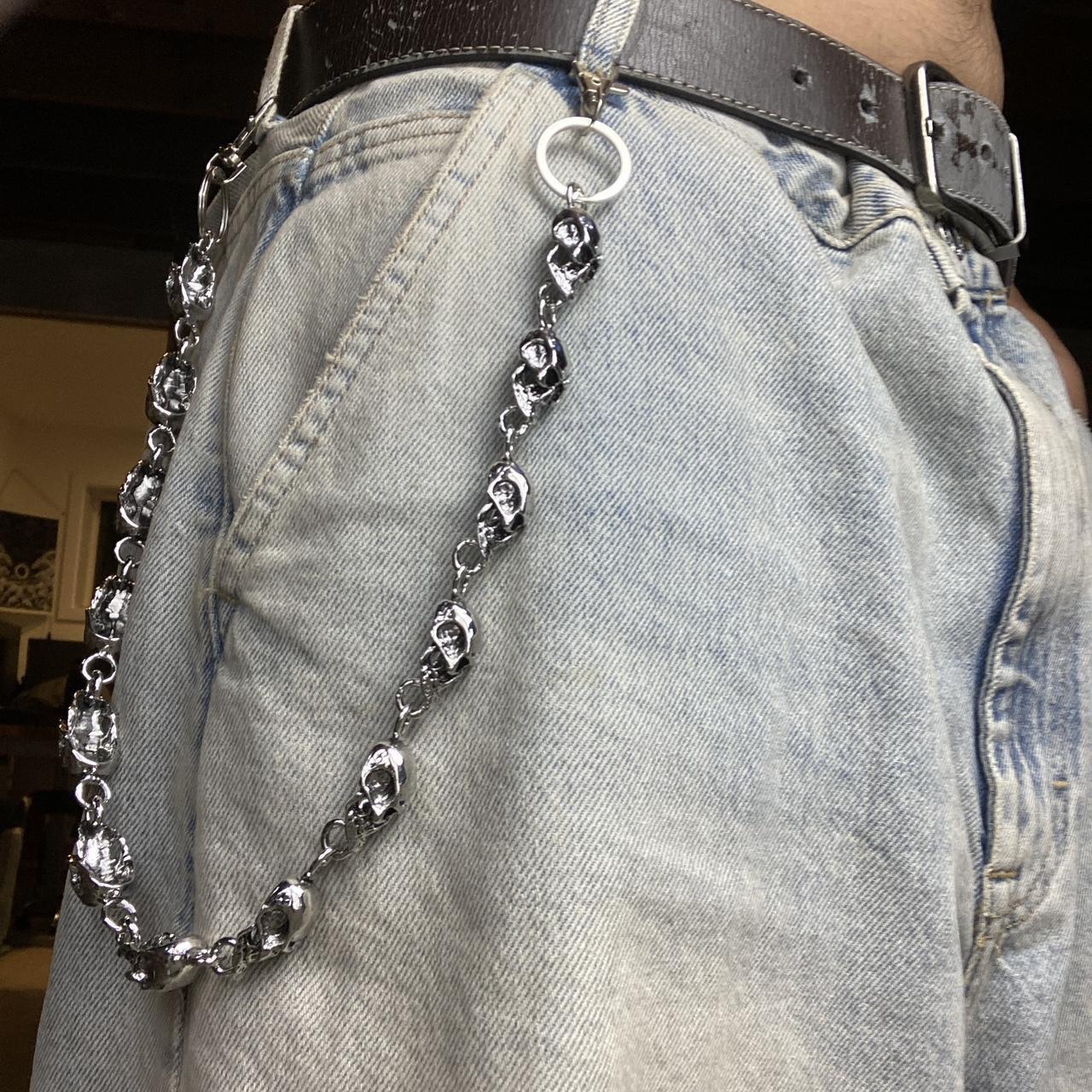 Heavy Metal Punk Goth Emo Skull Pile Wallet... - Depop