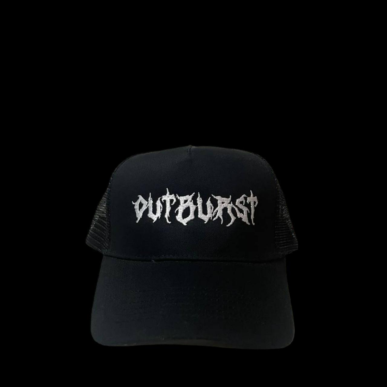 -Trucker black -Logo "OUTBURST" ricamato -Etichetta... - Depop