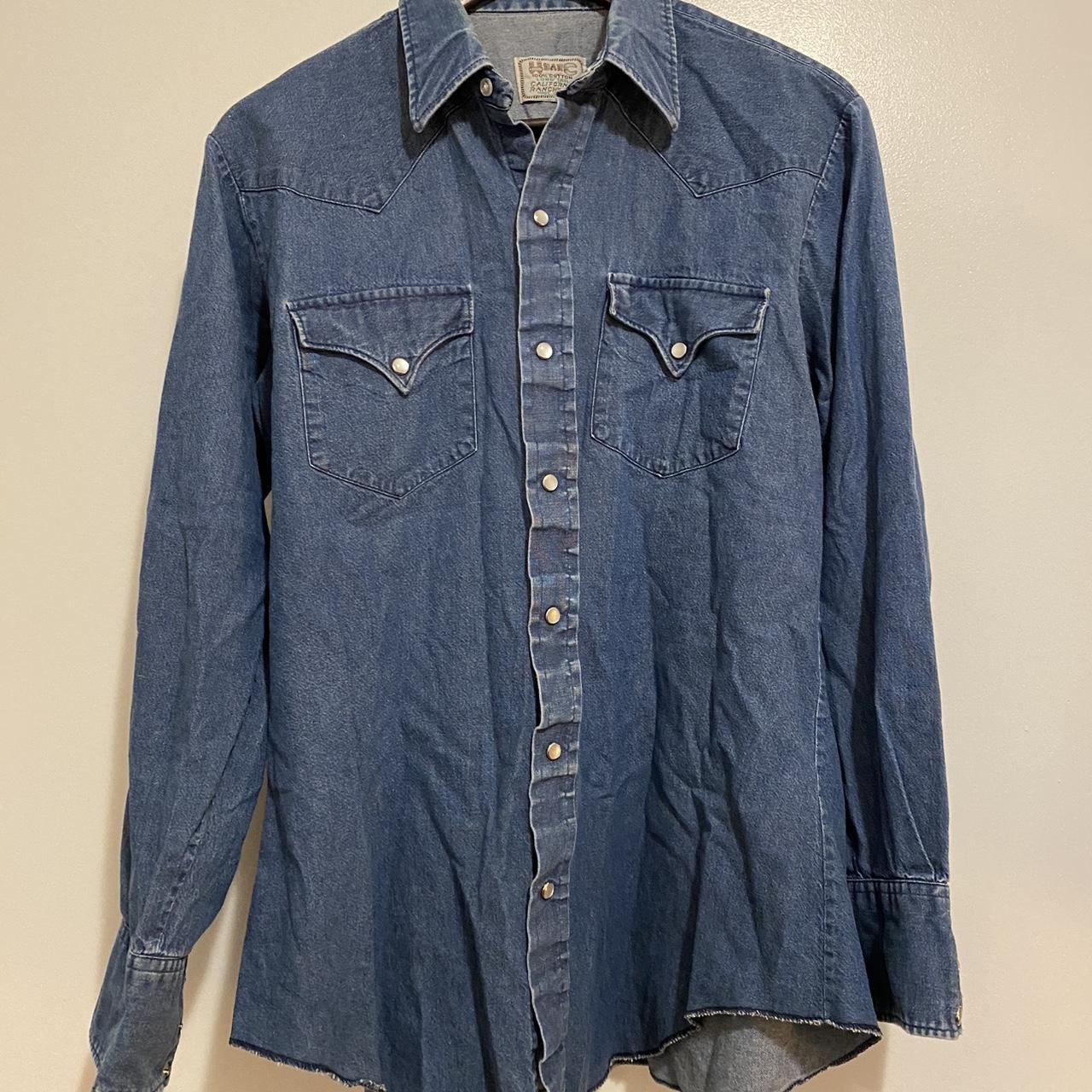 H bar c medium western snap button shirt - Depop