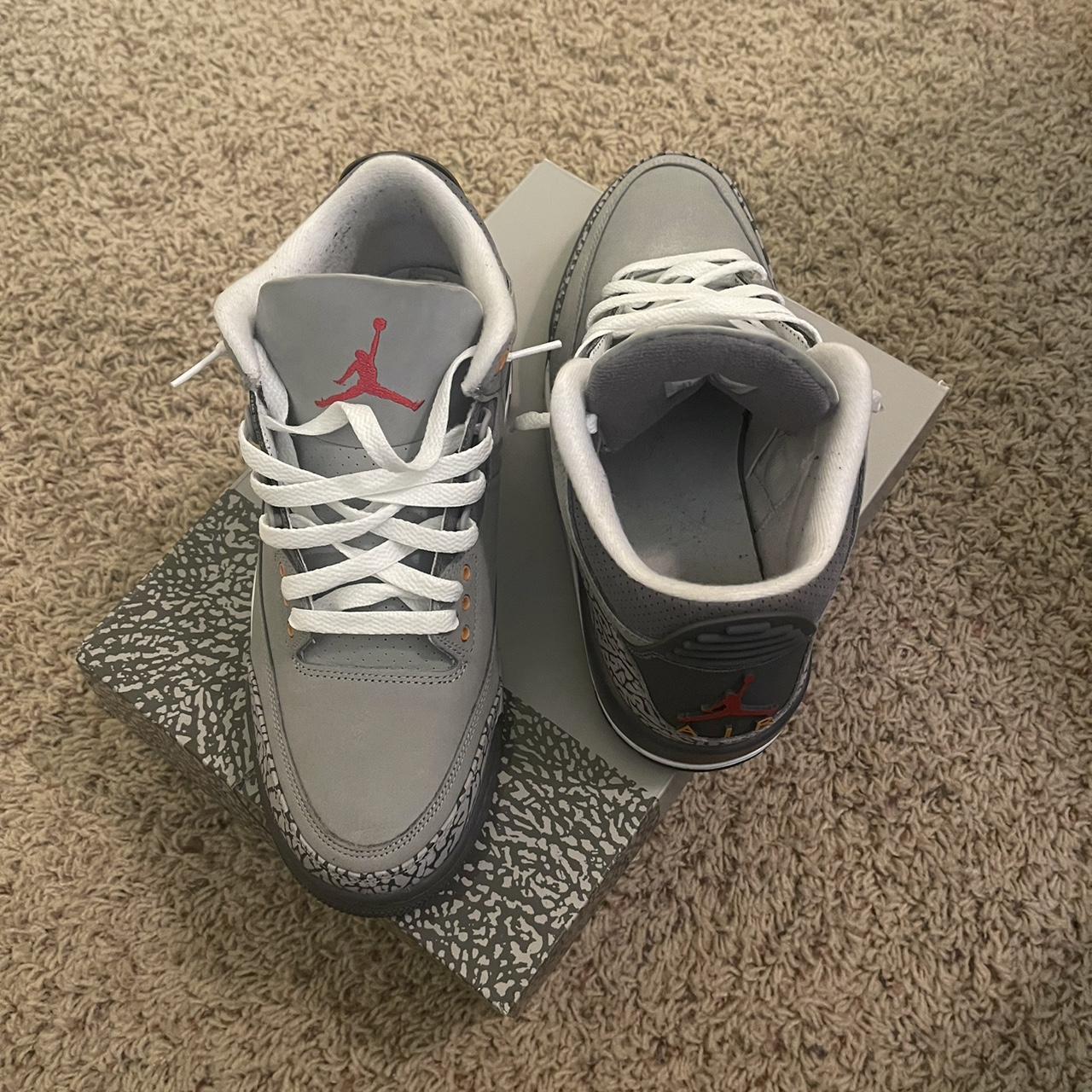 AIR JORDAN 3 COOL GREY SIZE 9.5 EXCELLENT CONDITION - Depop
