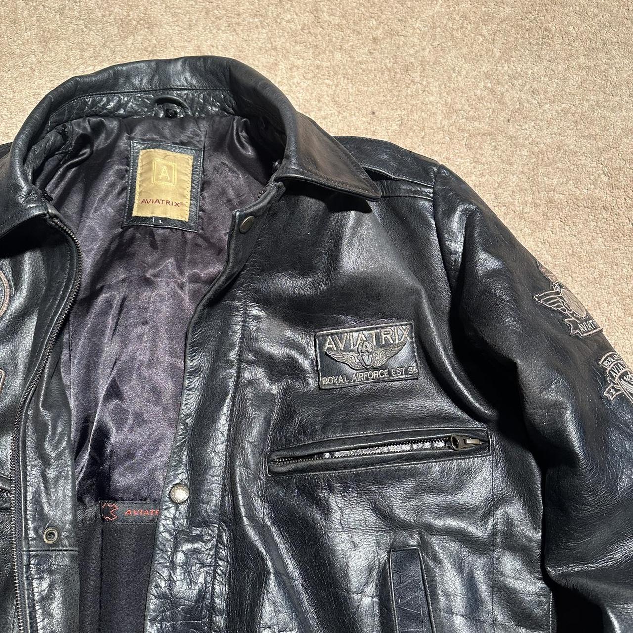Vintage Aviatrix leather jacket very similar to... - Depop