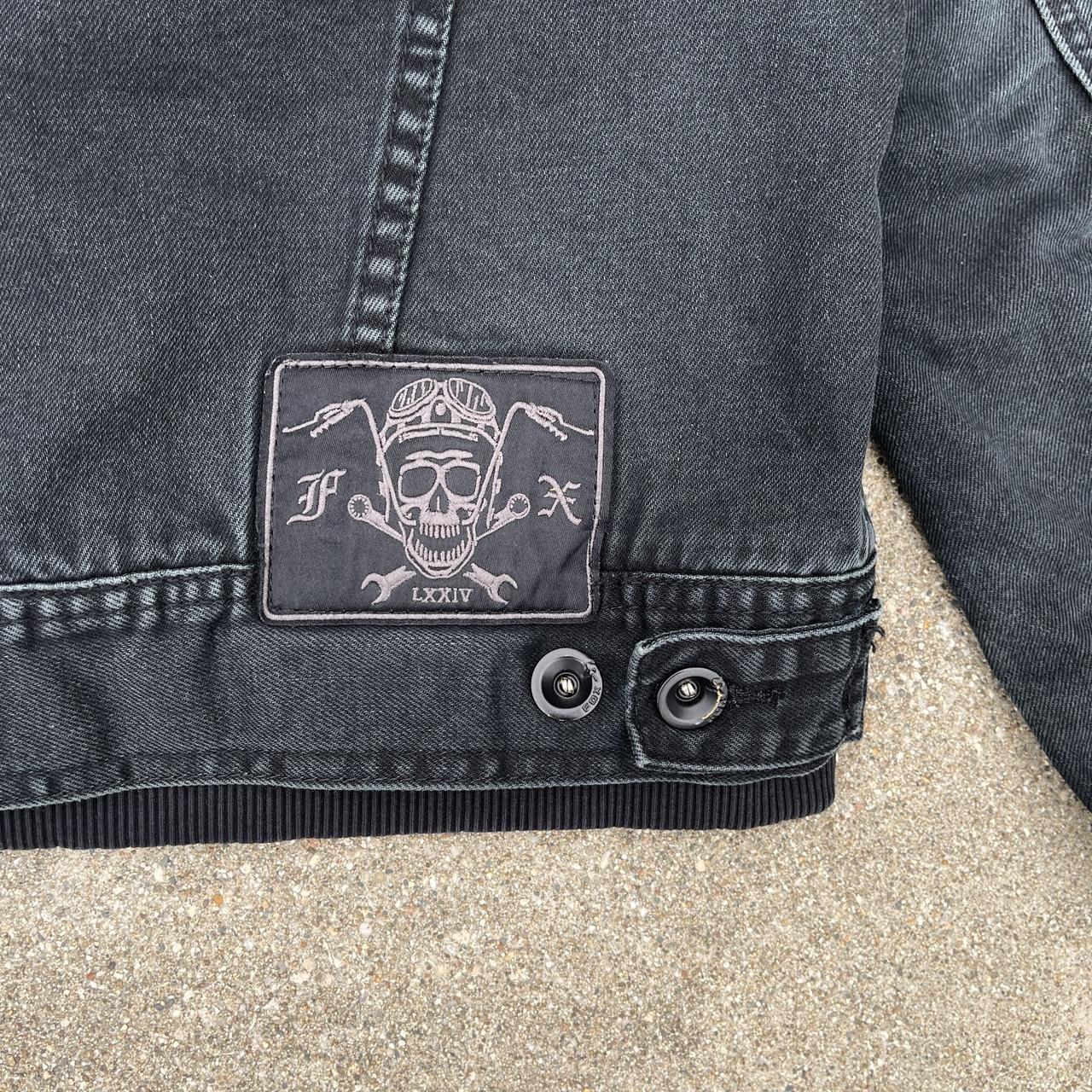 fox racing denim jacket made in China a little... - Depop