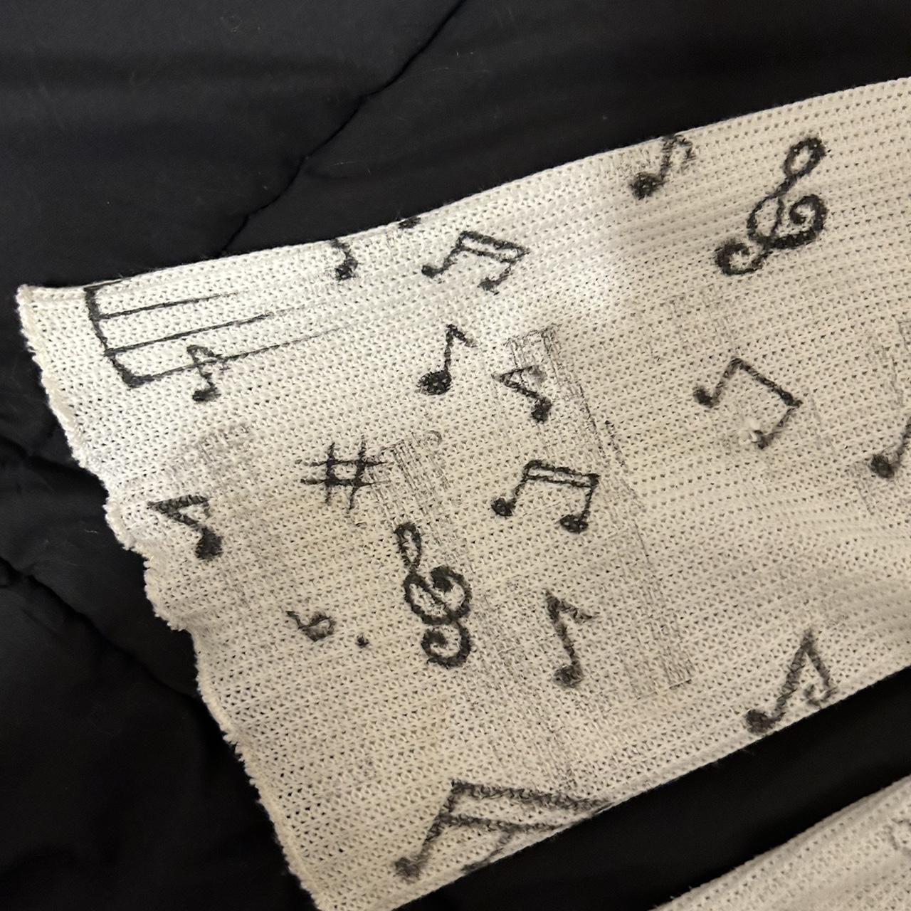 hand painted music note blouse size: m-L custom... - Depop