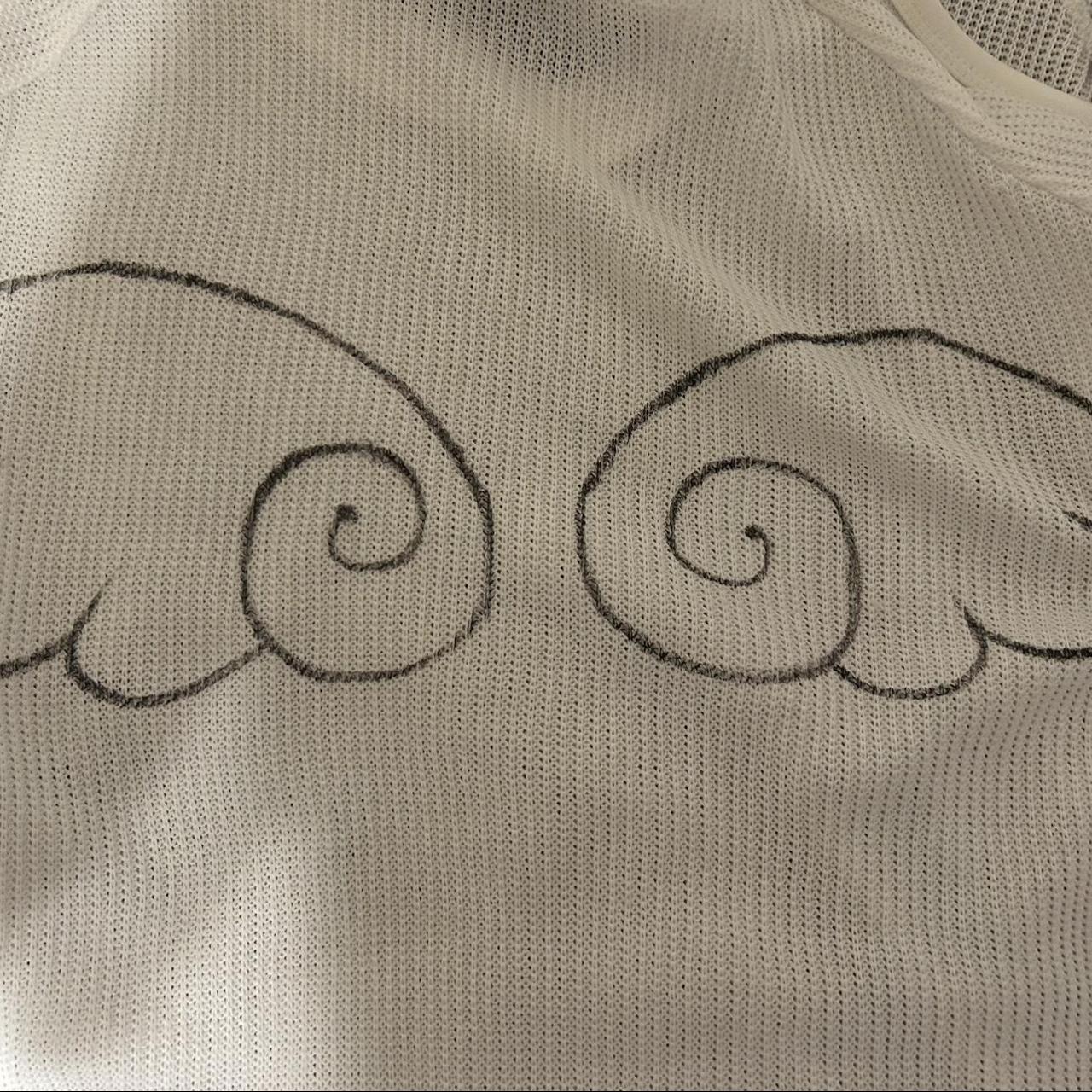 hand painted music note blouse size: m-L custom... - Depop