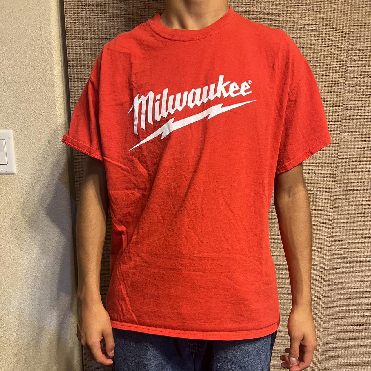 Milwaukee Red XL Shirt Model Measurements : Height :... - Depop