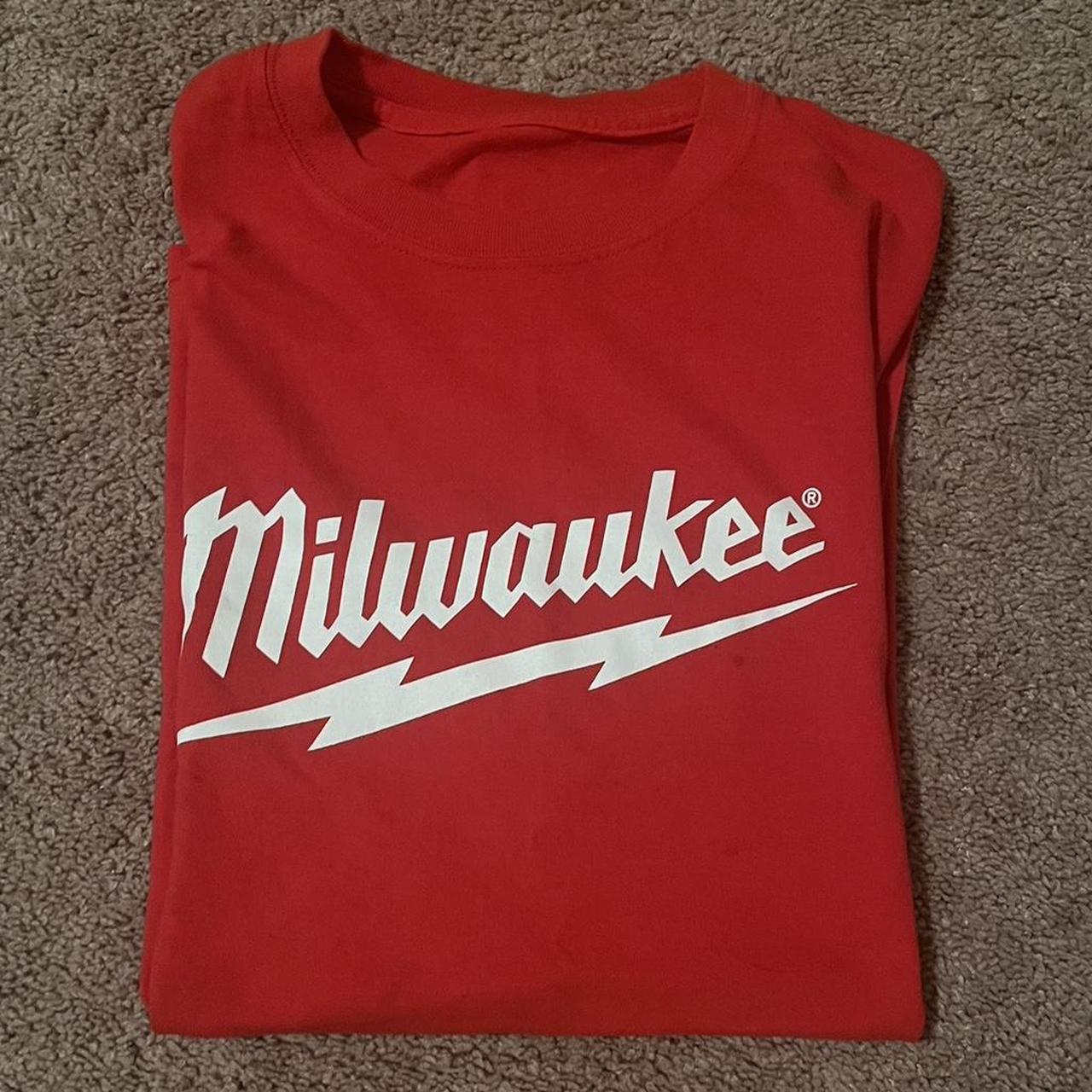 Milwaukee Red XL Shirt Model Measurements : Height :... - Depop