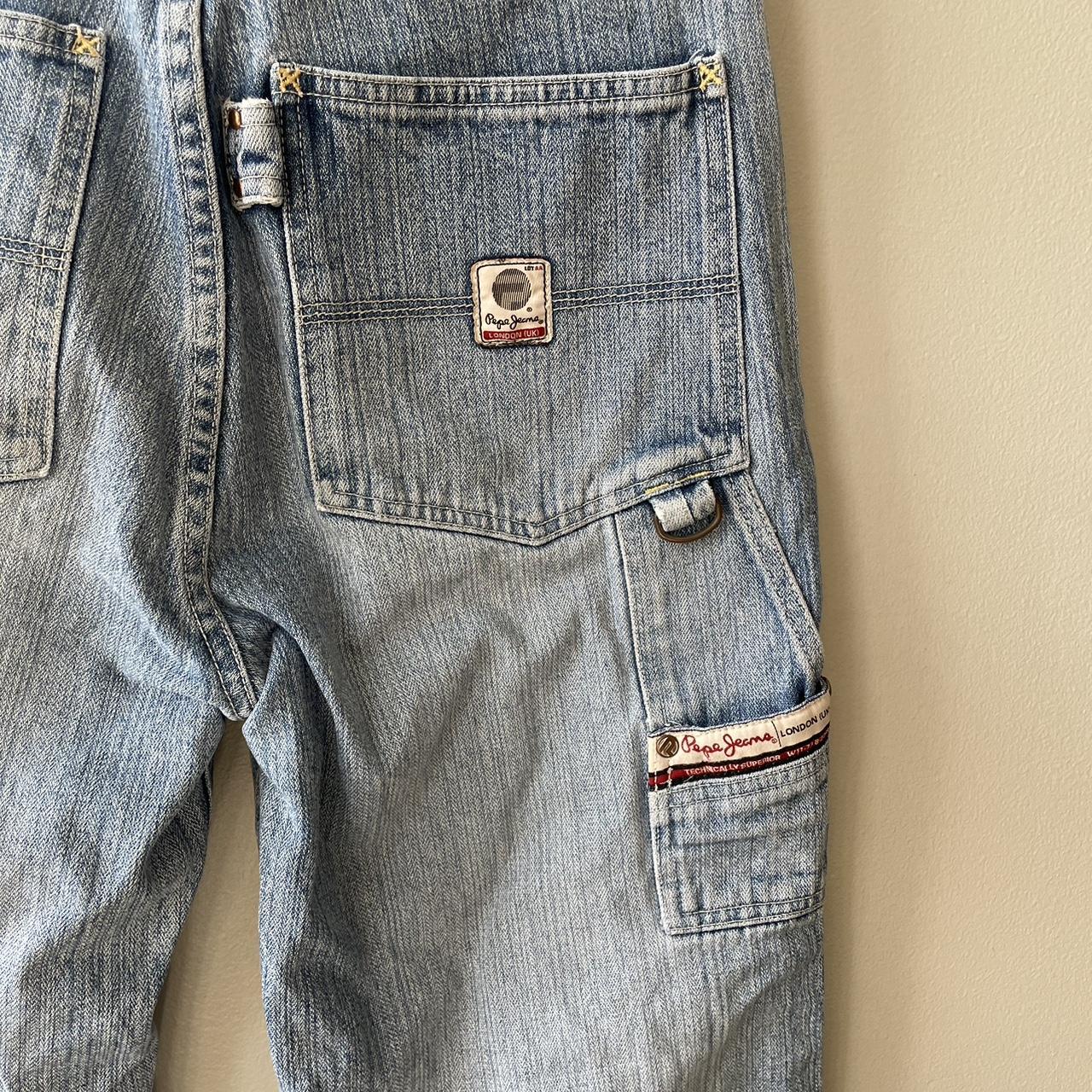 Pepe Jeans light wash carpenter jeans Measurements... - Depop