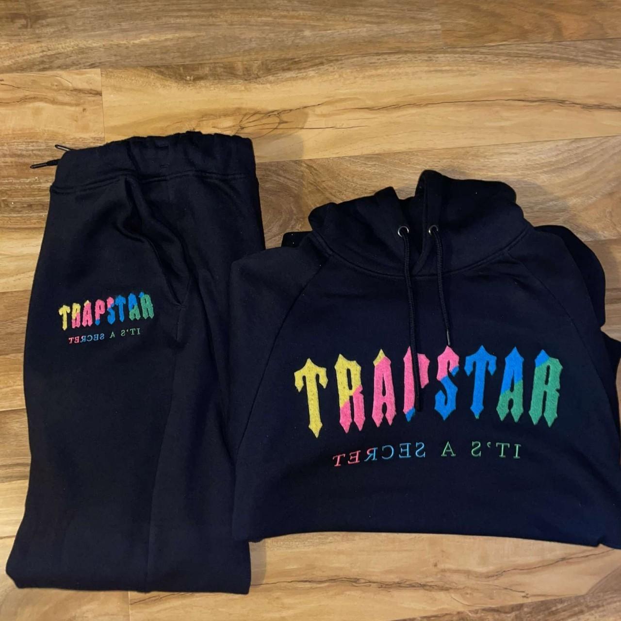 TRAPSTAR CHENILLE DECODED HOODED TRACKSUIT - CANDY... - Depop