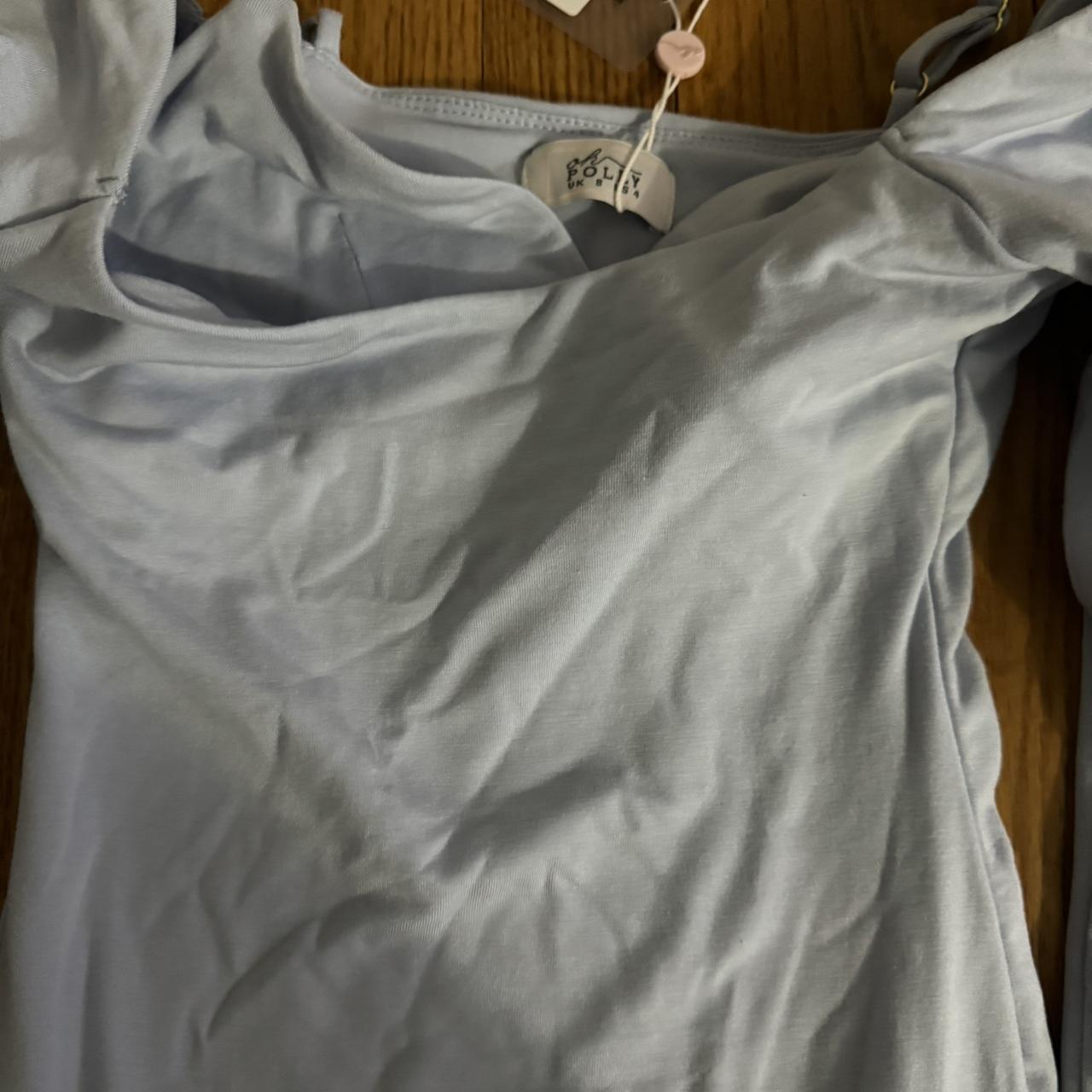 oh polly brand new sierra baby blue bodycon dress... - Depop