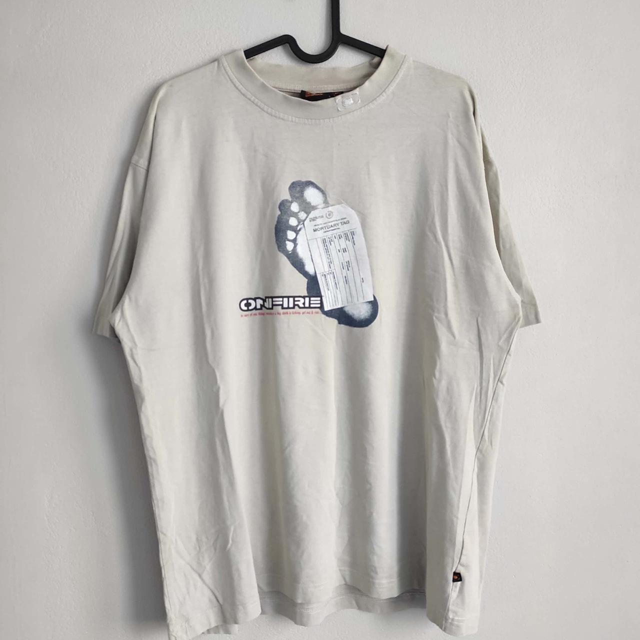 Vintage 00s y2k cyber skater gorpcore on fire feet... - Depop