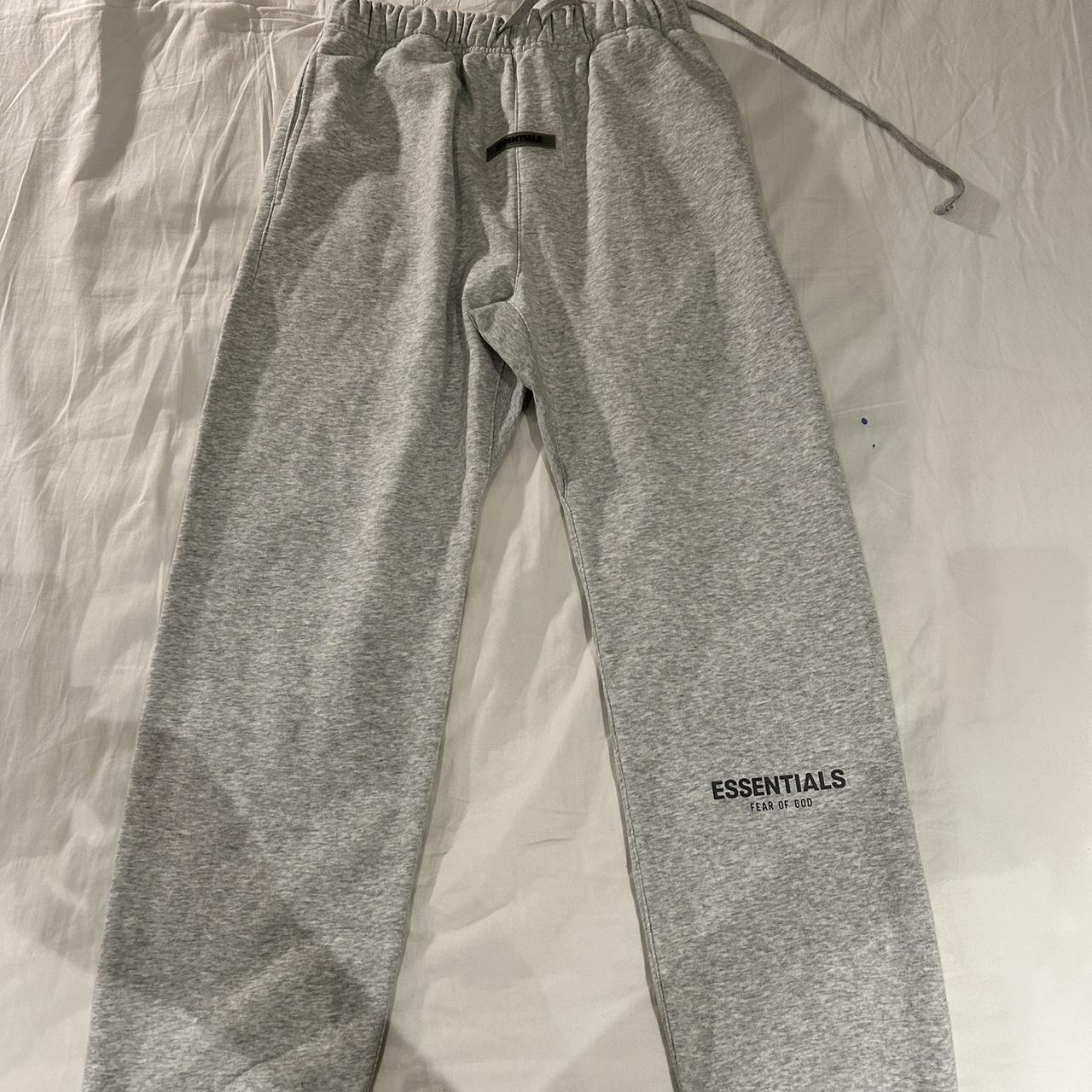 Grey Essential Sweat Pants Size M - Depop