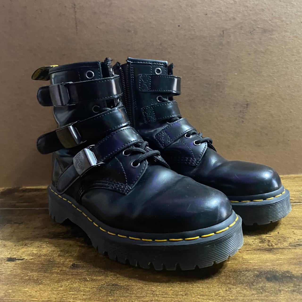 Dr. Martens 1460 Fenimore Bex Moto Boots in Black -... - Depop
