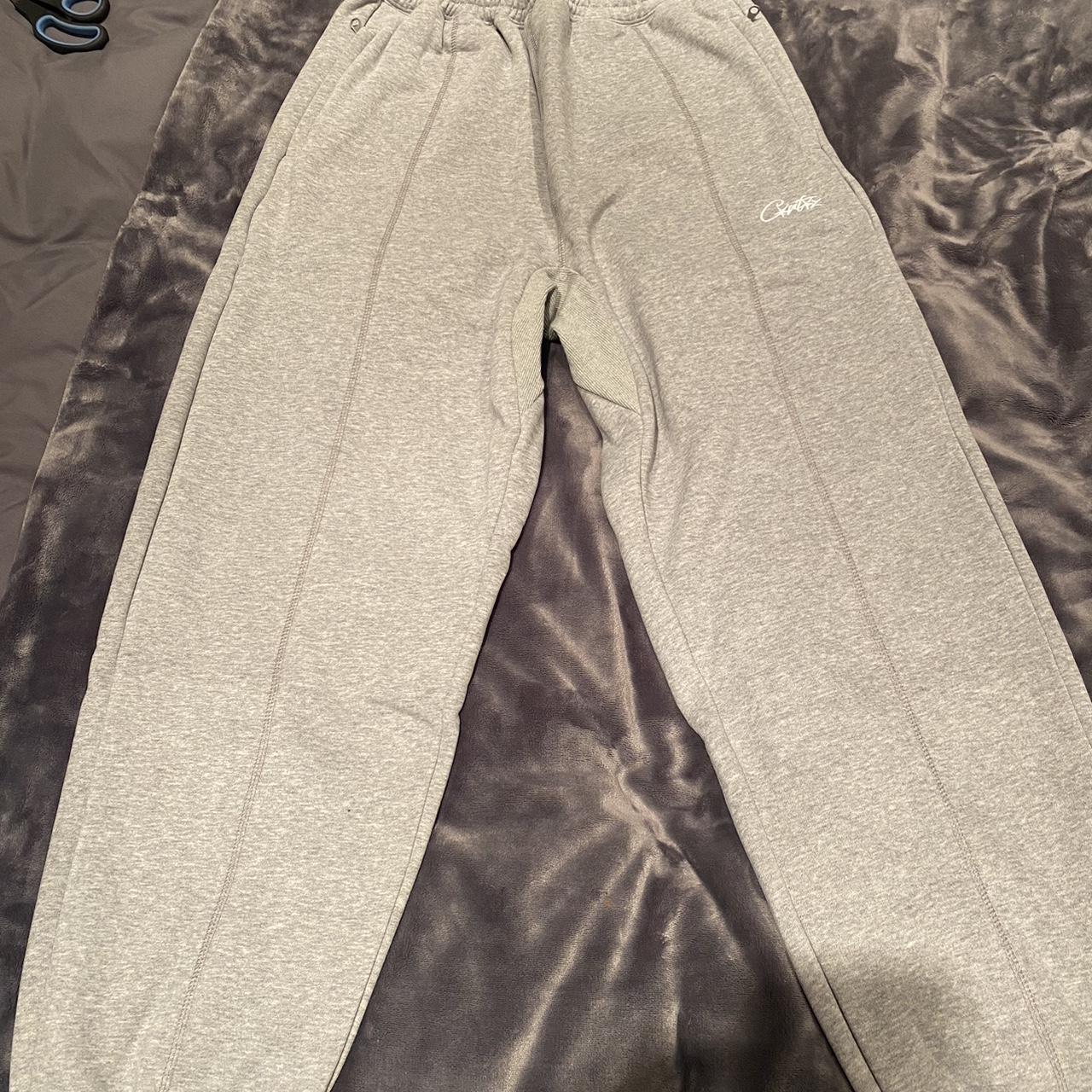 Corteiz HMP tracksuit bottoms grey1:1 rep - Depop