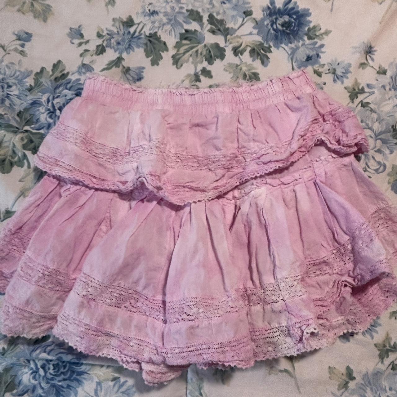 Washed out pink loveshack fancy skirt Worn only... | Depop