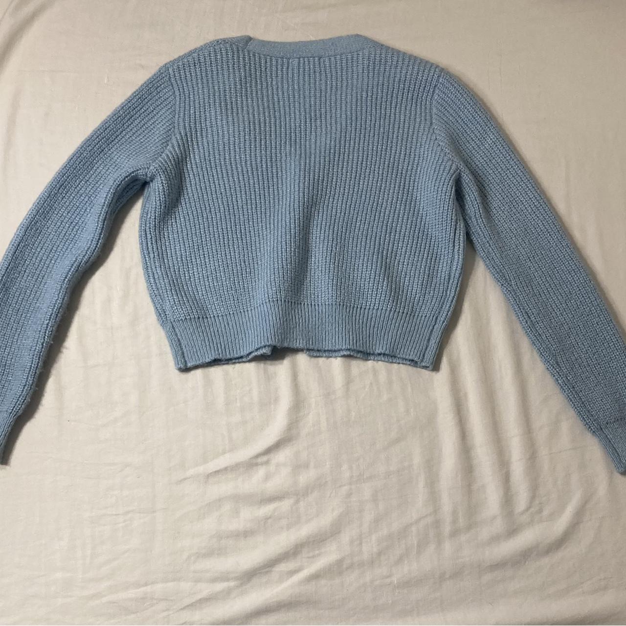 Small blue Ardene button up sweater, never worn and... - Depop