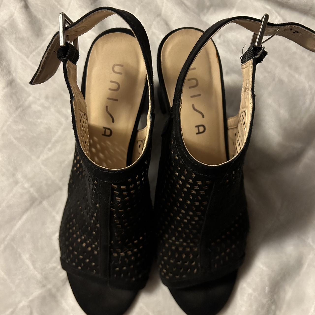 Black Unisa heels A small piece of the back of the... - Depop