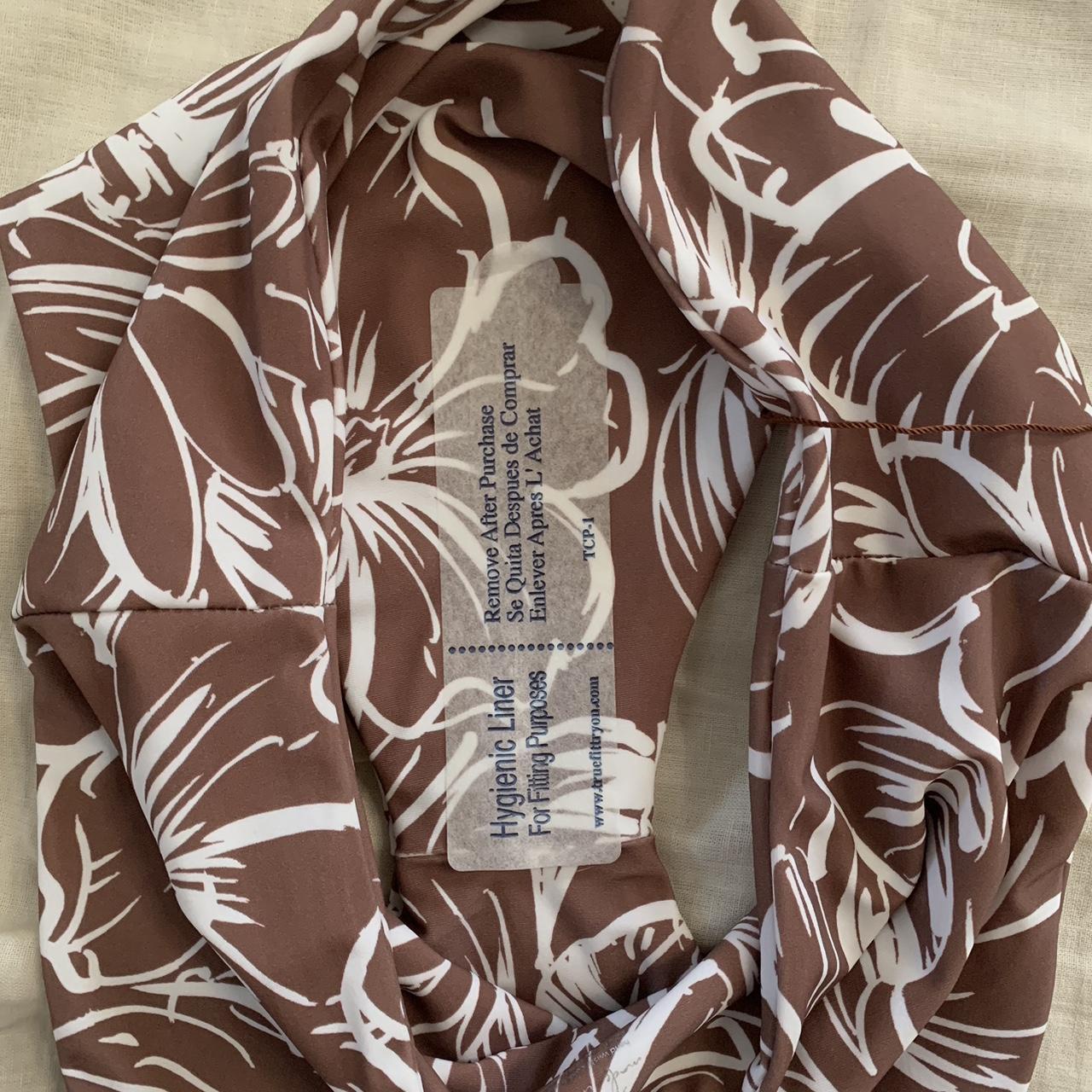 Serei swim NWT chanda brown and white floral bikini... - Depop