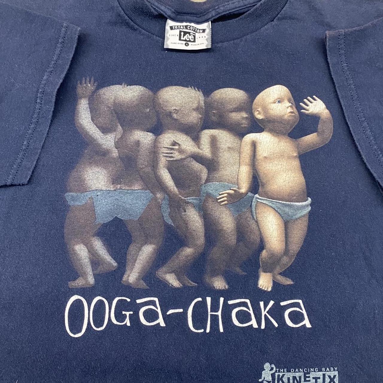 Vintage 1998 Ooga Chaka Dancing Babies Funny Navy... - Depop