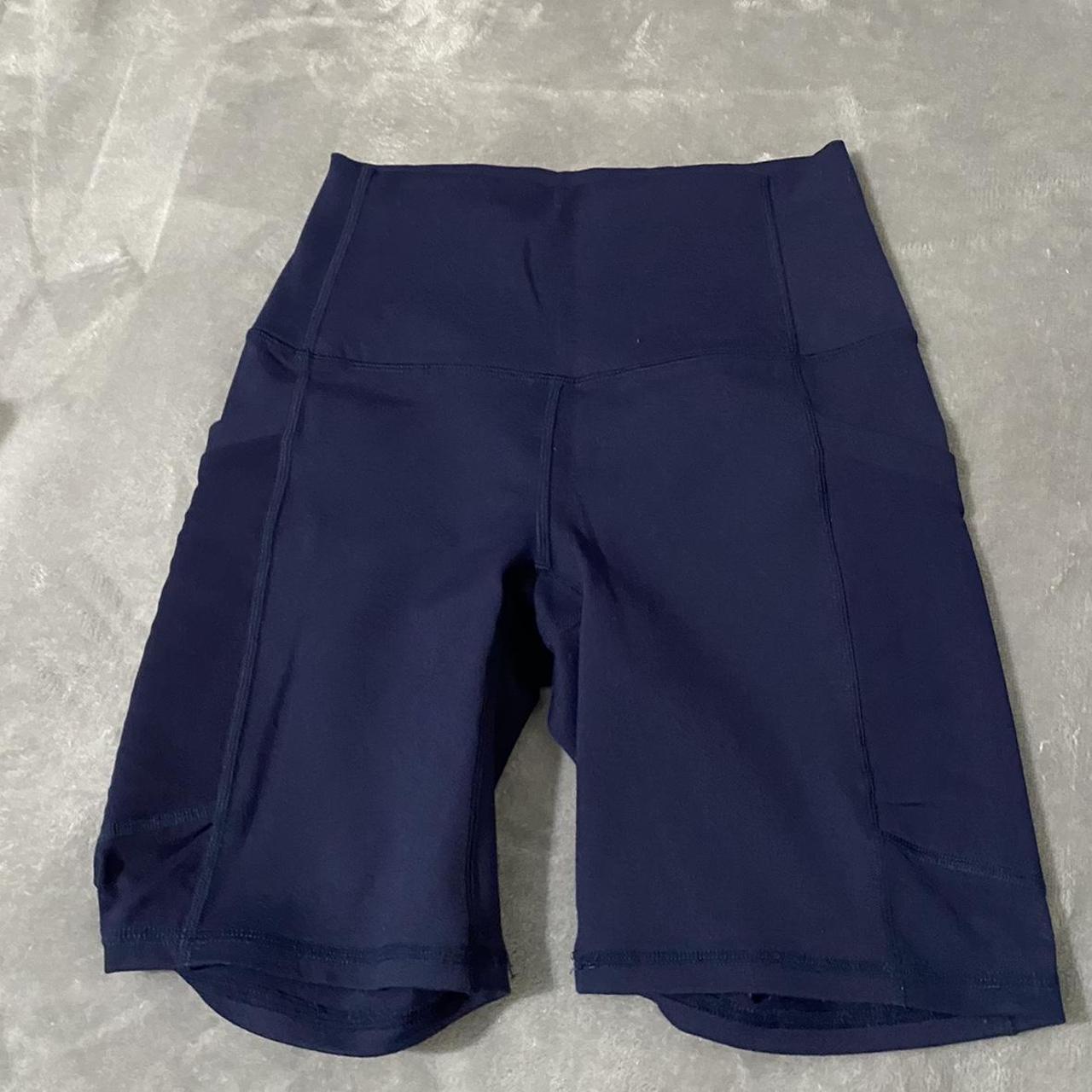 Navy blue Fabletics biker shorts Size - XXS but... - Depop