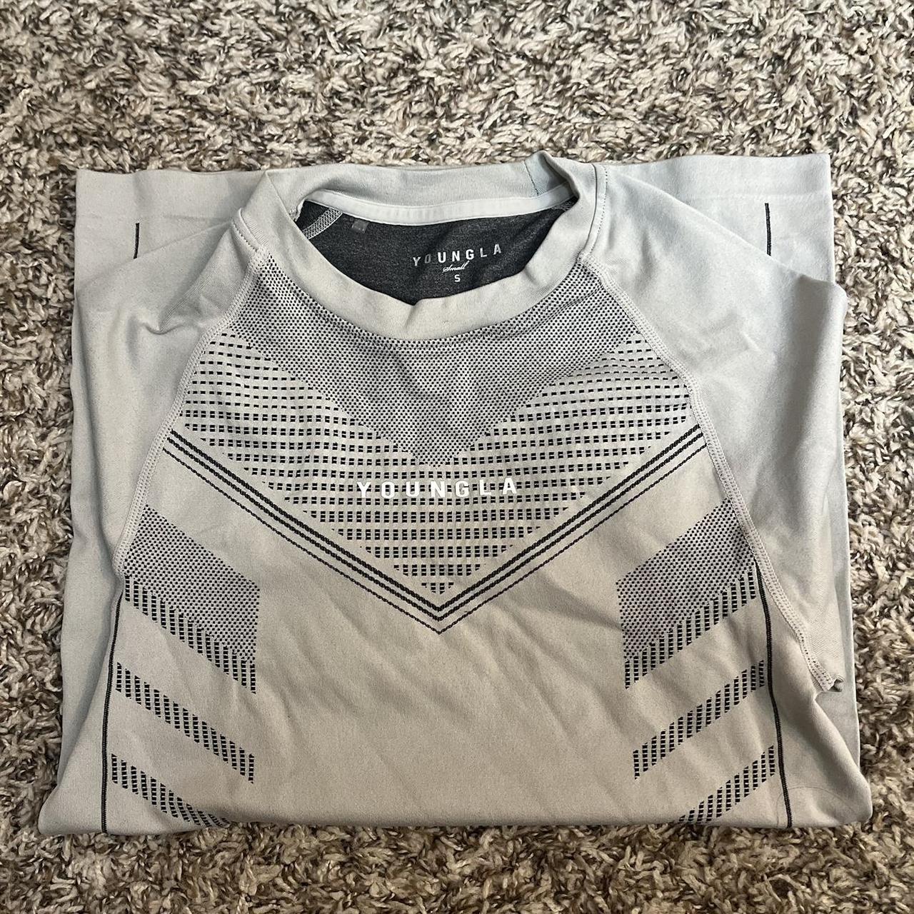 YoungLA Superhero Compression Tee Grey Small Great... - Depop