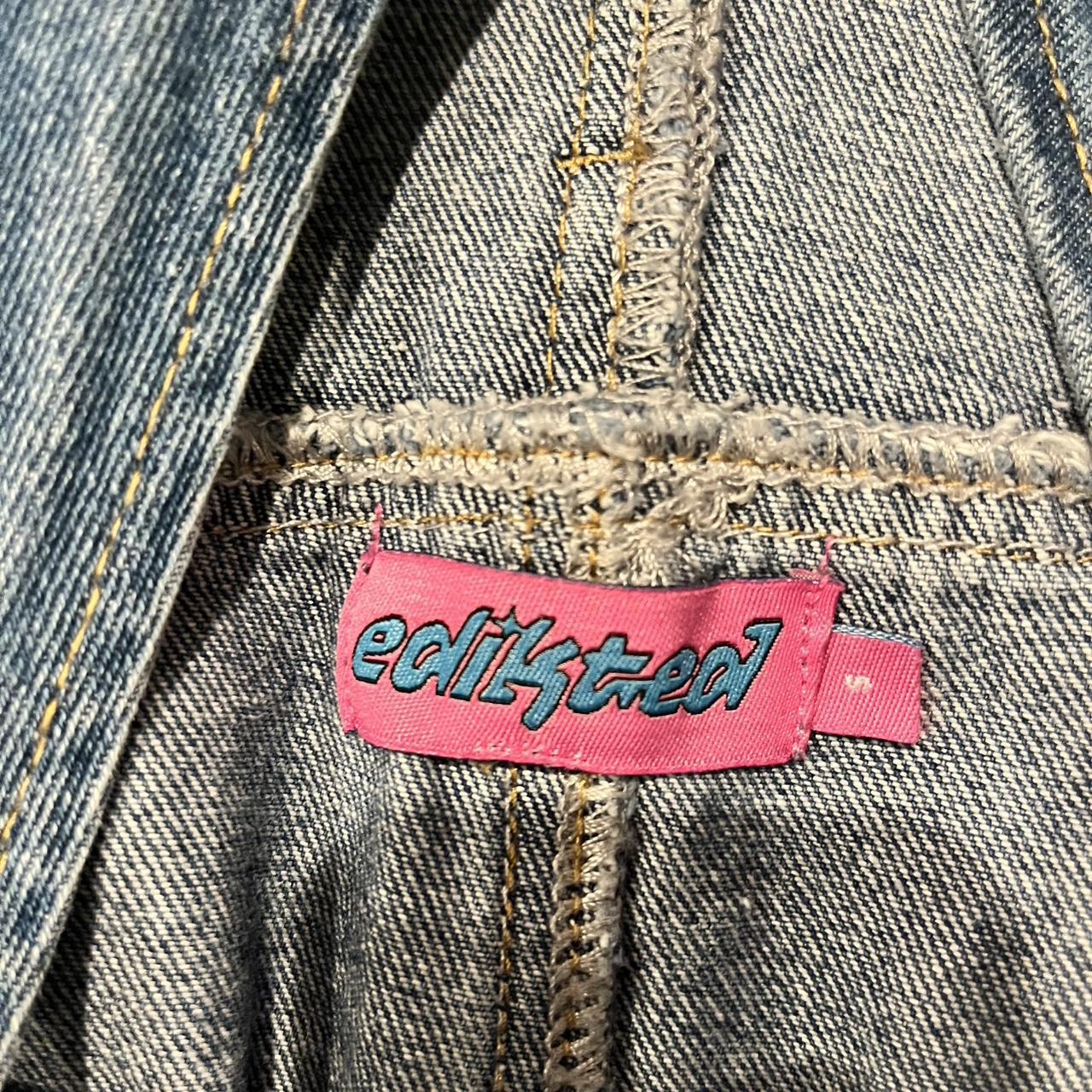 edikted denim overalls size s super cute barely worn | Depop