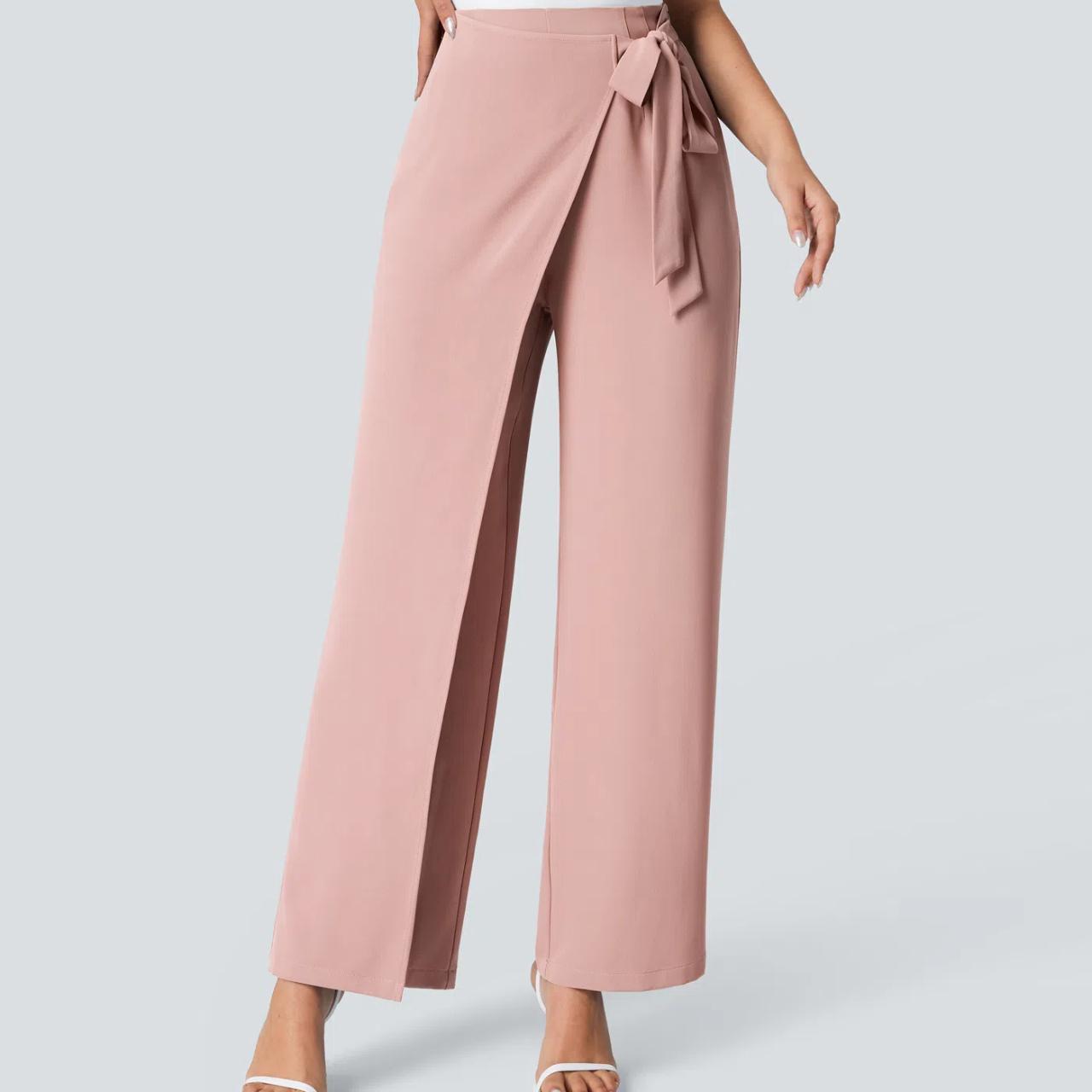 Halara Pink Small High Waisted Tie Side Invisible... | Depop