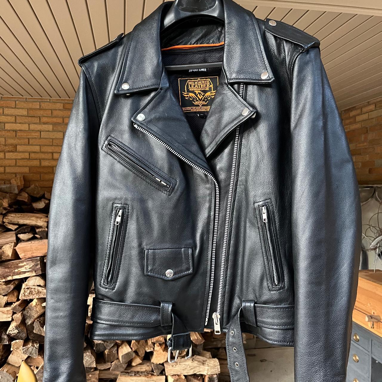 riding jacket/coat...inner zip out liner. The belt... - Depop