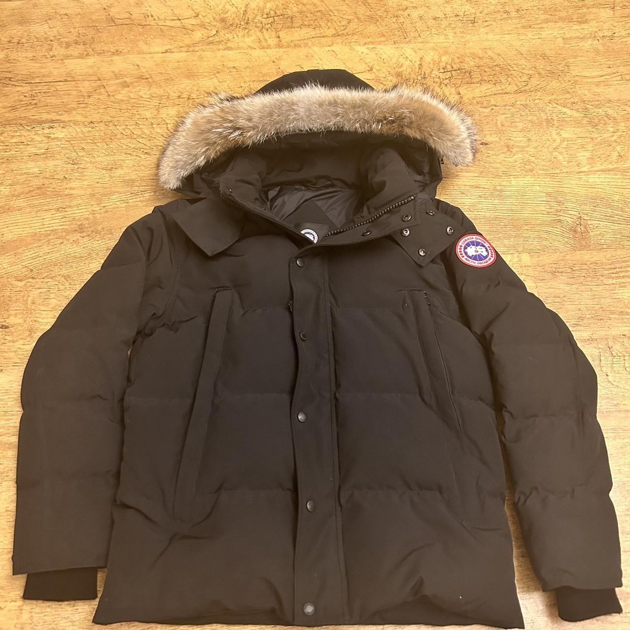 Black (Red badge) Canada goose wyndham parka... - Depop