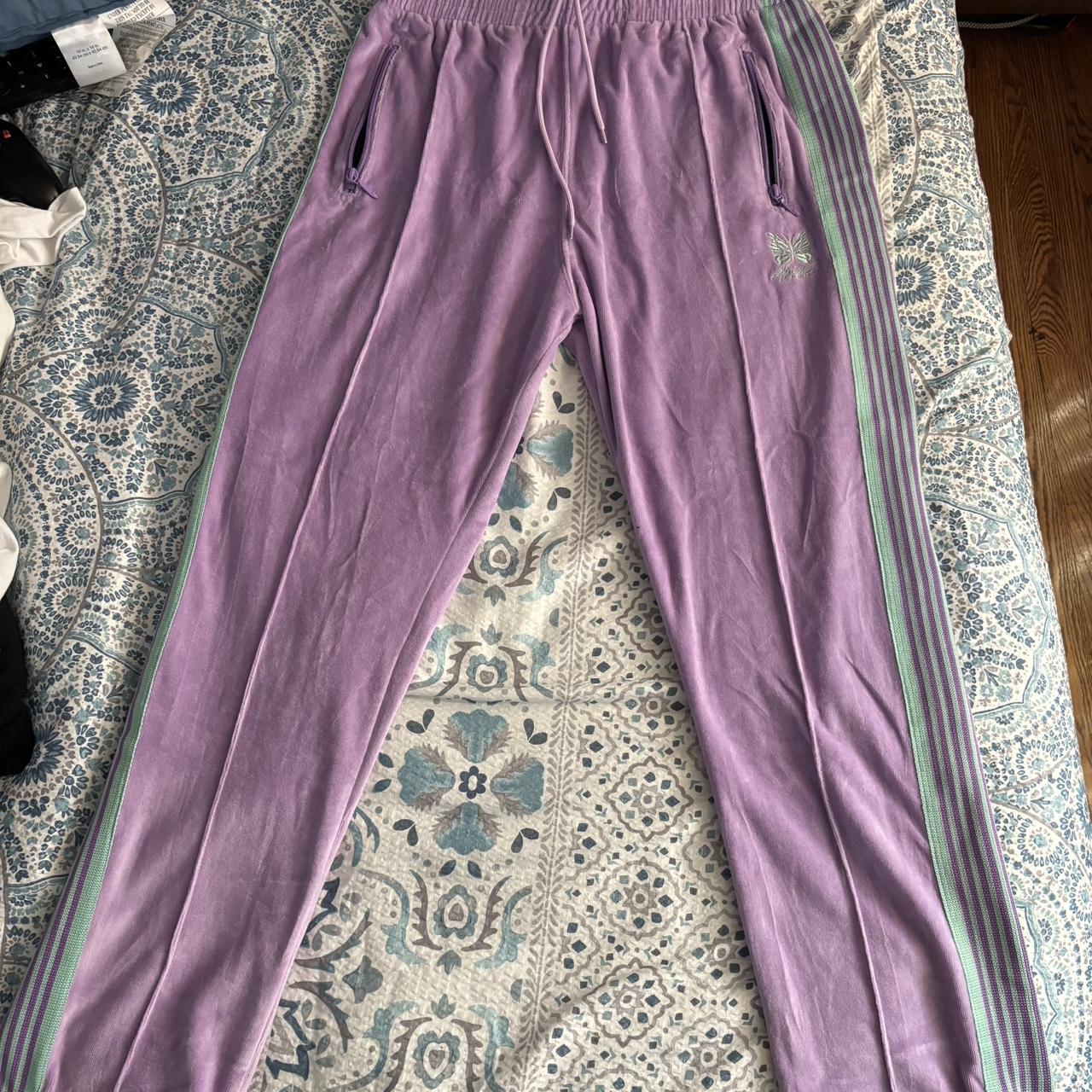 Cotton Suede Blend Needle Track Sweats Size Large/... - Depop