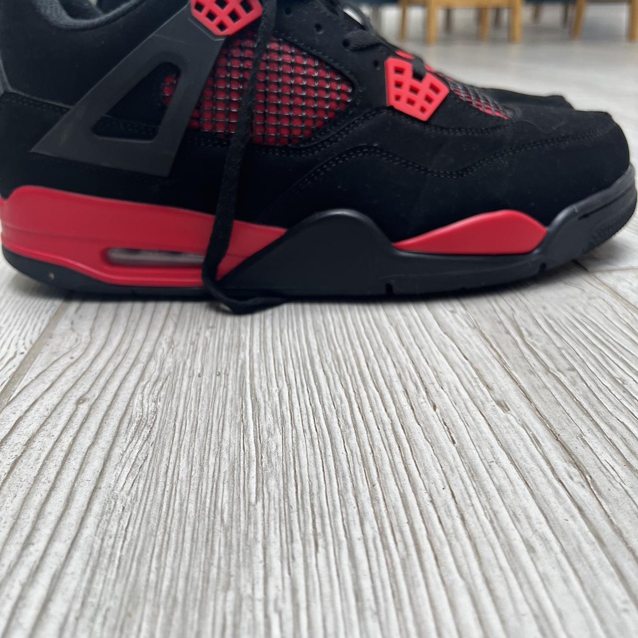 Replica!!! Jordan 4 red thunders, size uk 11 worn a... - Depop
