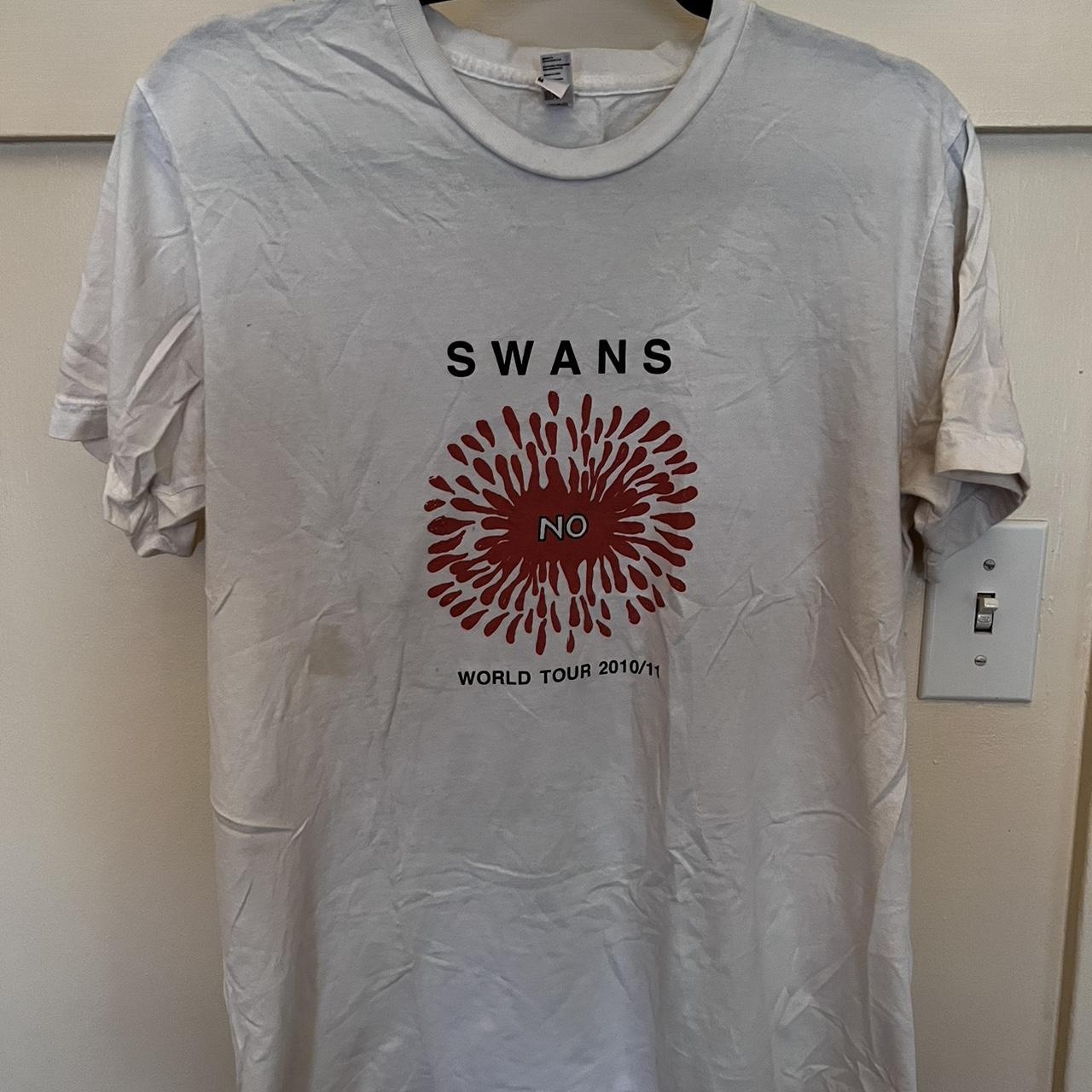 Swans 2010/11 tour shirt, some wear and light stain... - Depop