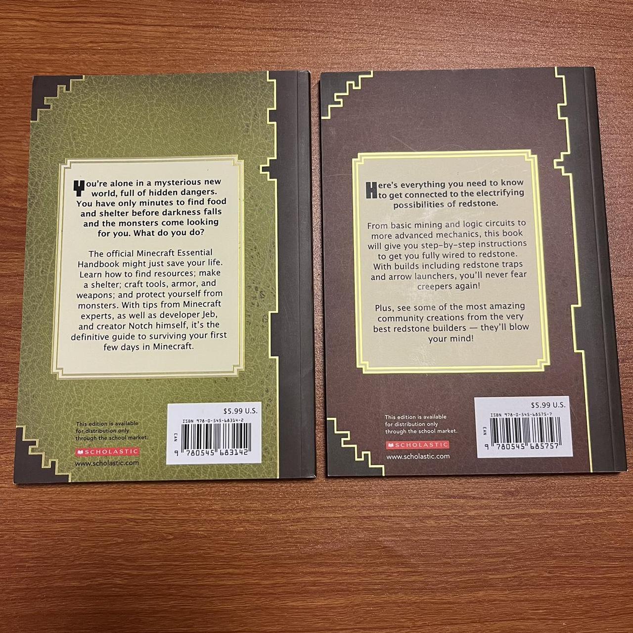 Minecraft Essential And Redstone Handbook Bundle - Depop