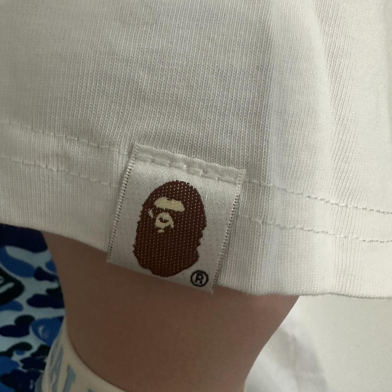 Blue baby milo BAPE Shirt Says Xl but fits... - Depop