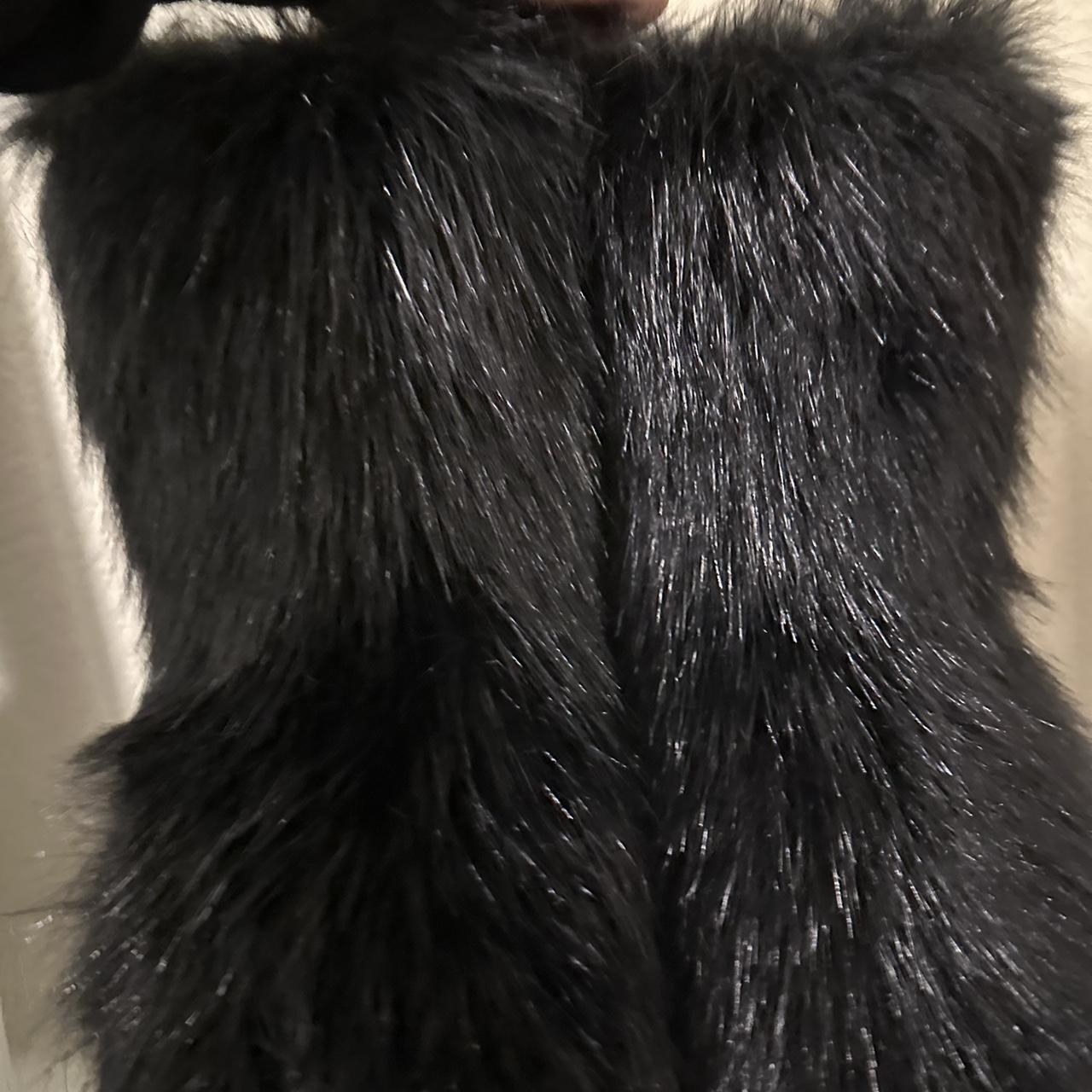 Black Fuzzy Boot - Depop