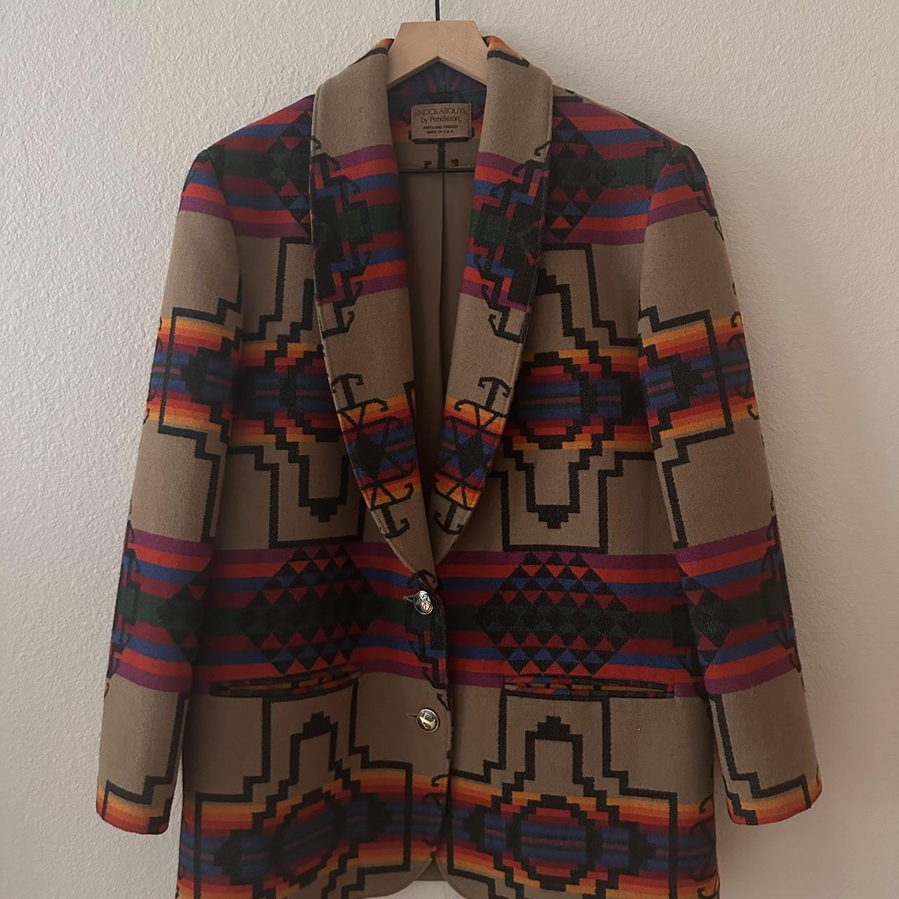 Pendleton Knockabouts Navajo Blazer Jacket Fits... - Depop