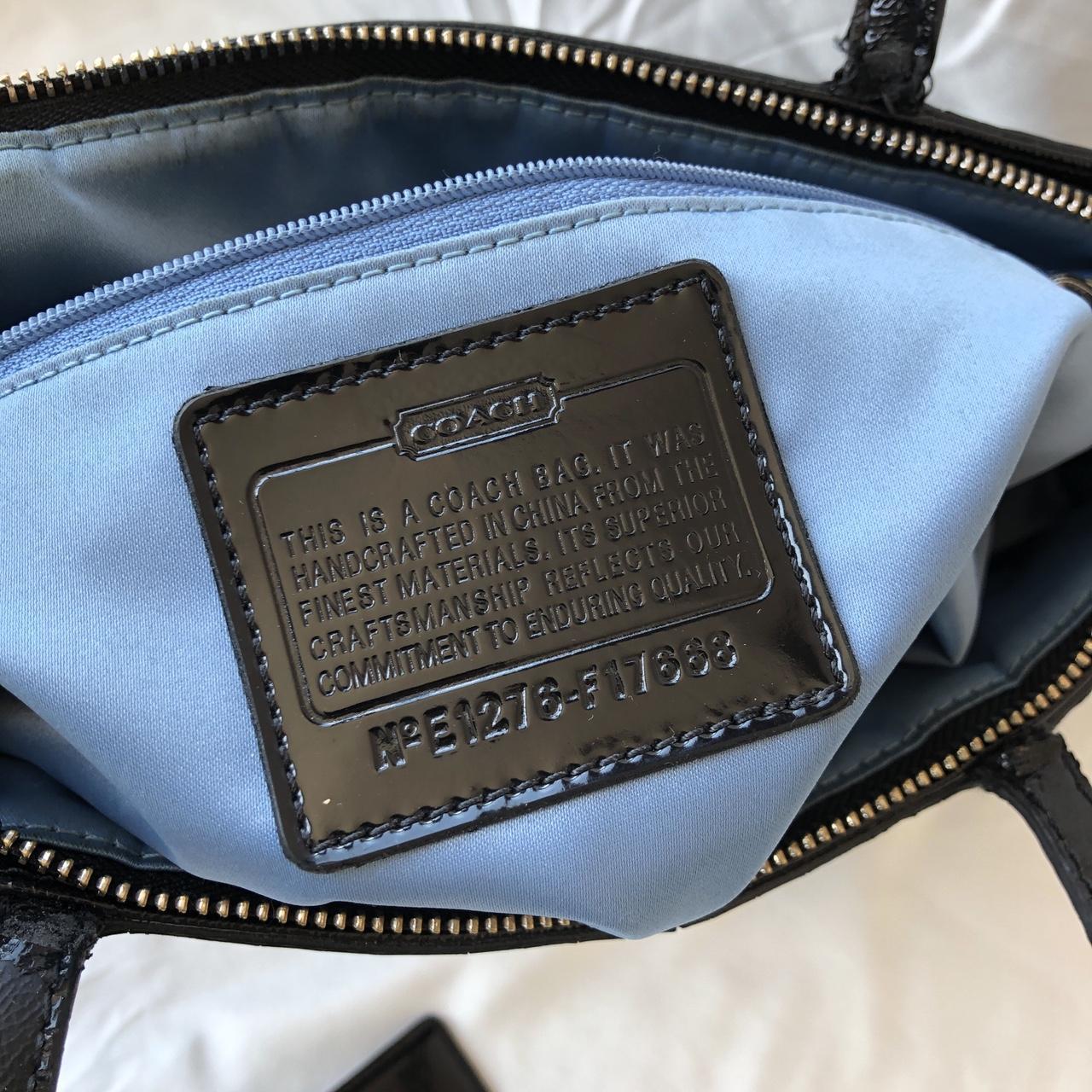 Coach Black Signature Stitch Quilted Nylon Medium... - Depop