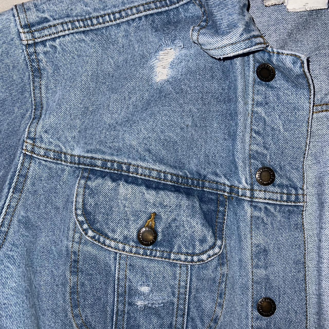 large wrangler cut off denim jacket - Depop
