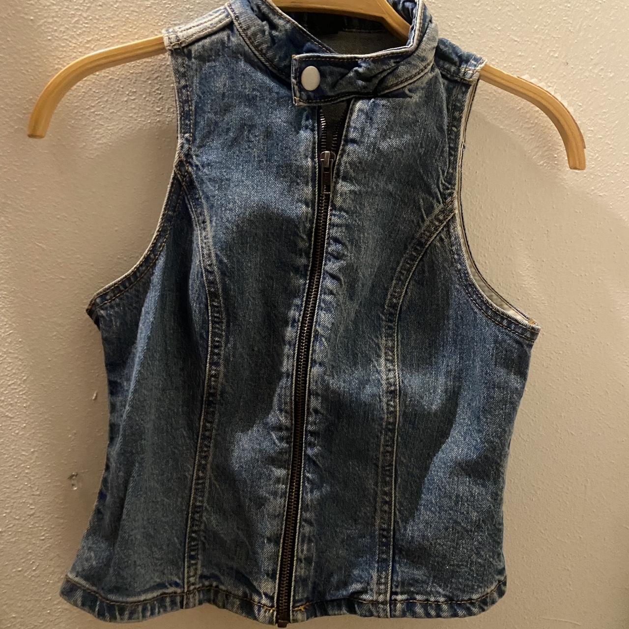 Wild Fable blue denim vest Size XXS #denim #vest... | Depop