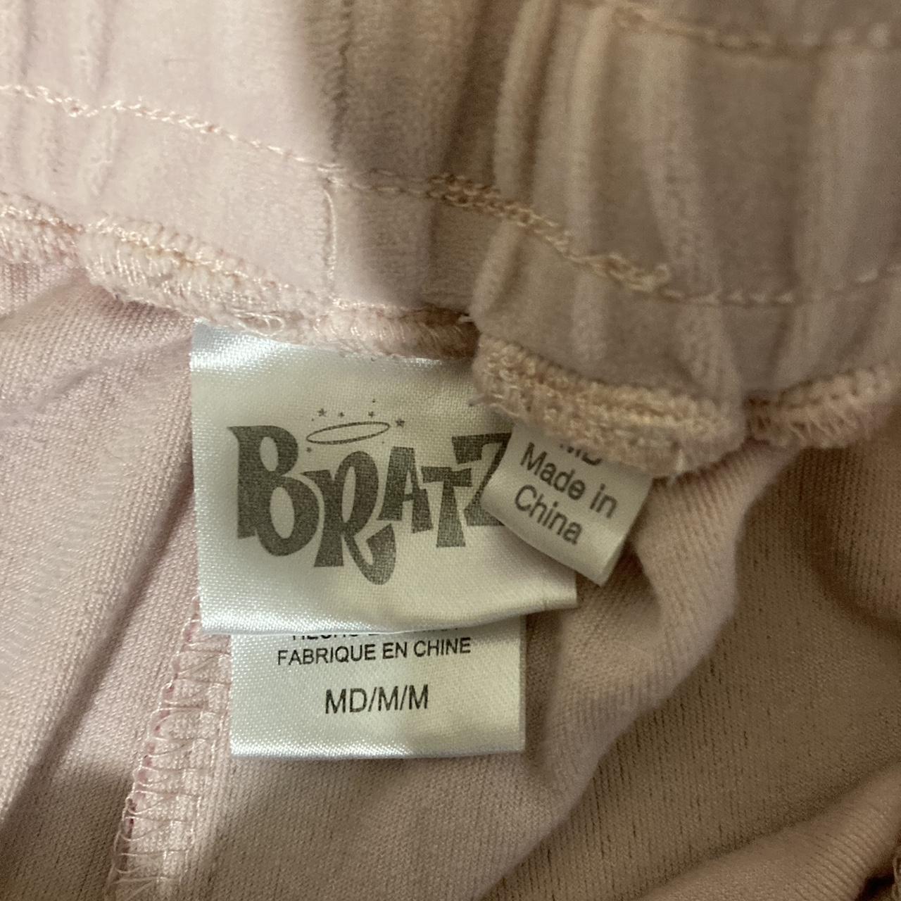 BRATZ RHINESTONE SWEATPANTS velour material dusty... - Depop