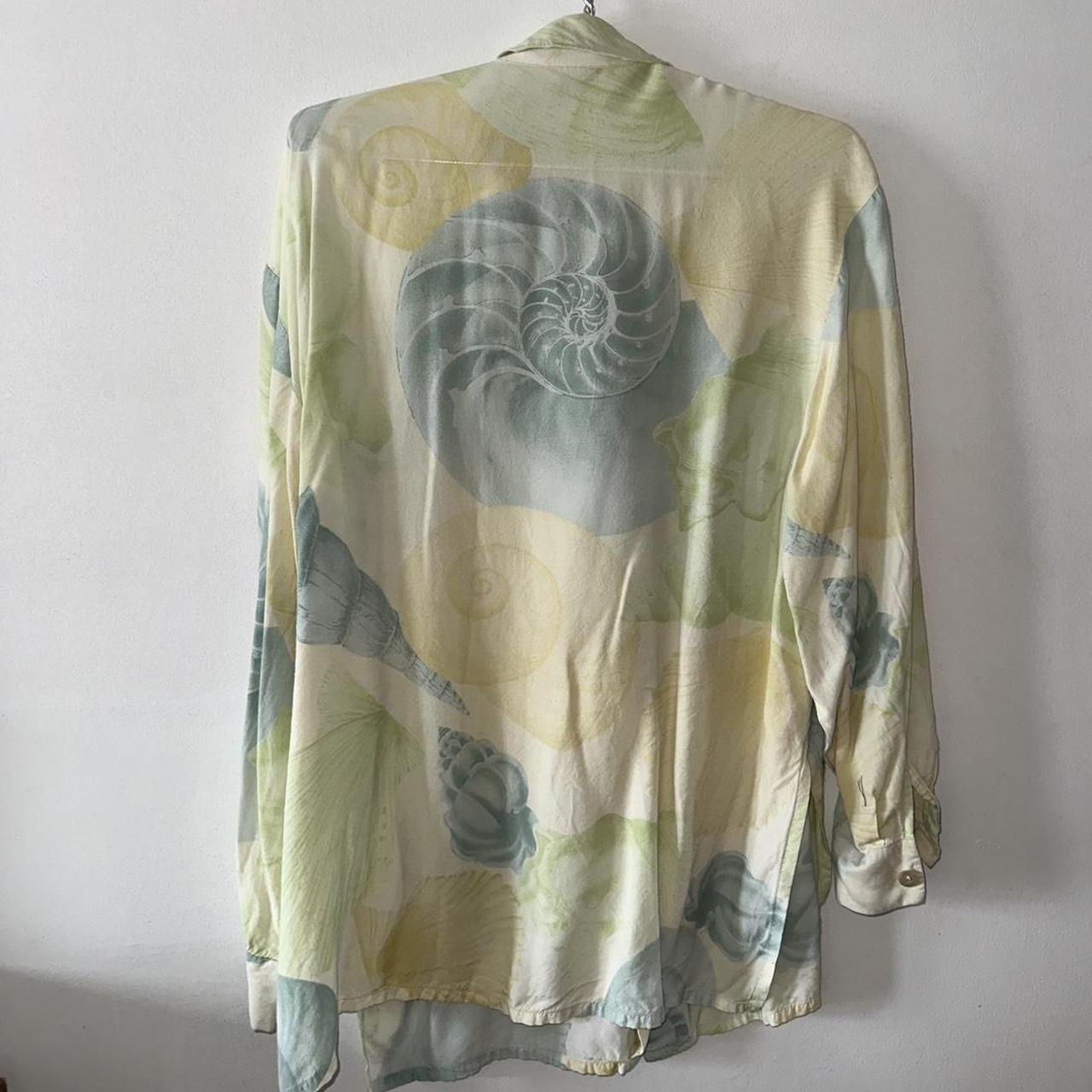 gorgeous seashell print blouse this lightweight,... | Depop