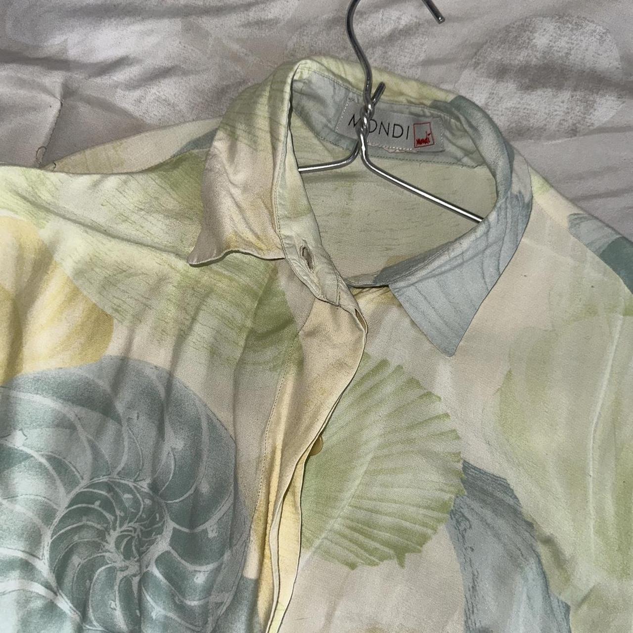 gorgeous seashell print blouse this lightweight,... | Depop