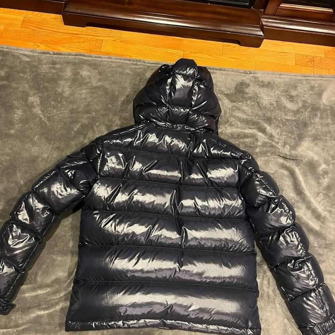 Moncler Maya Jacket Navy blue NFC Scan Very good... - Depop