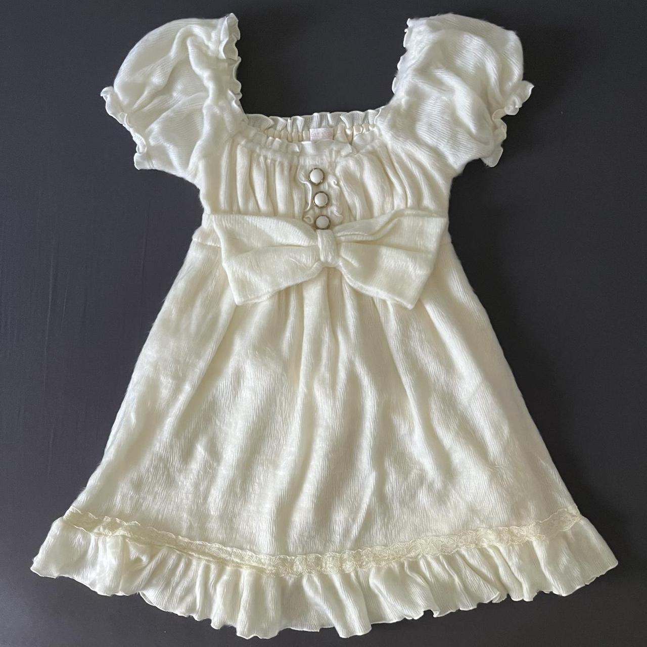 rare cream Liz Lisa fluffy milkmaid dress cutest... - Depop