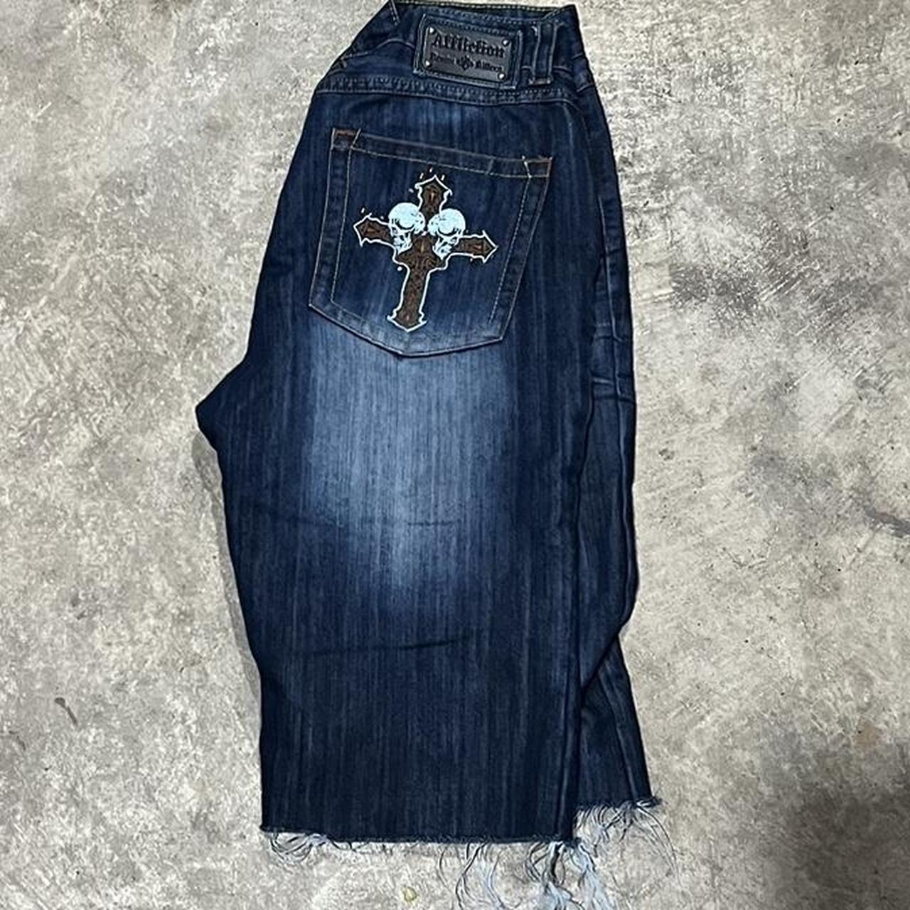 Affliction shorts Denim Jorts These were cut from... | Depop